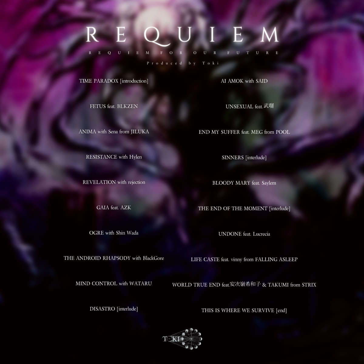 武瑠がfeat.アーティストとして参加「Toki 3rd FULL ALBUM “REQUIEM”」リリース！ | 武瑠 Official ...